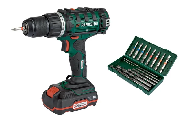 PARKSIDE X20V TEAM Cordless Drill Cordless Screwdriver 20 Volt with ...