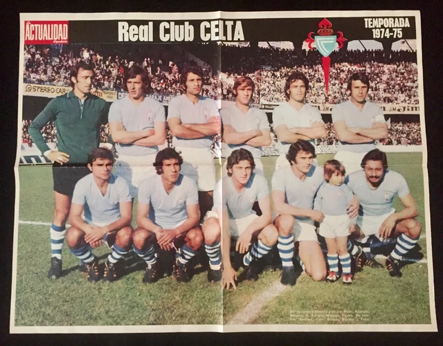 POSTER REAL CLUB Celta De Vigo 1974-75 Revista La Actualidad Española ...