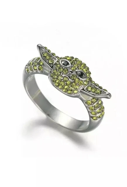 KRISTALL BABY YODA Star Wars Grogu mandalorianischer silberfarbener ...