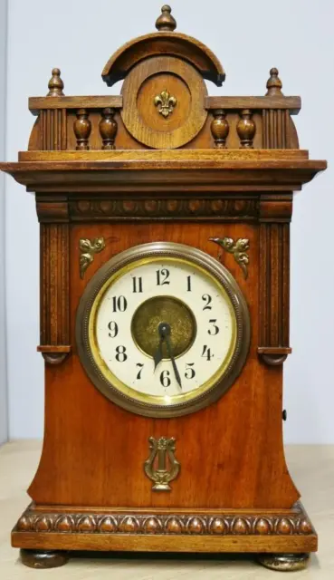RARE ANTIQUE GERMAN 8 Day Junghans Musical Alarm Bracket Clock With 6 ...