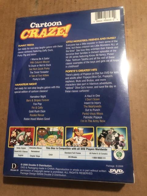 CARTOON CRAZE! 4-DVD Collector’s Set 2006 Double D Distribution Brand ...