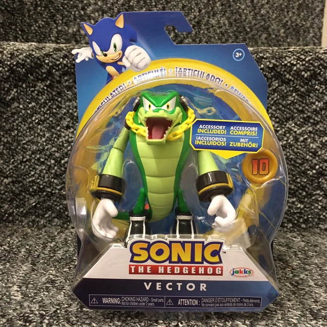 SONIC THE HEDGEHOG Vector Articulated Action Figure With Coin 4" New In ...