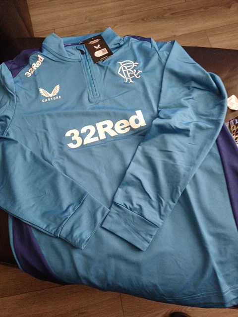 AUTHENTIC CASTORE GLASGOW Rangers 1/4 Zip Midlayer UK L.Got In L&XL. £ ...