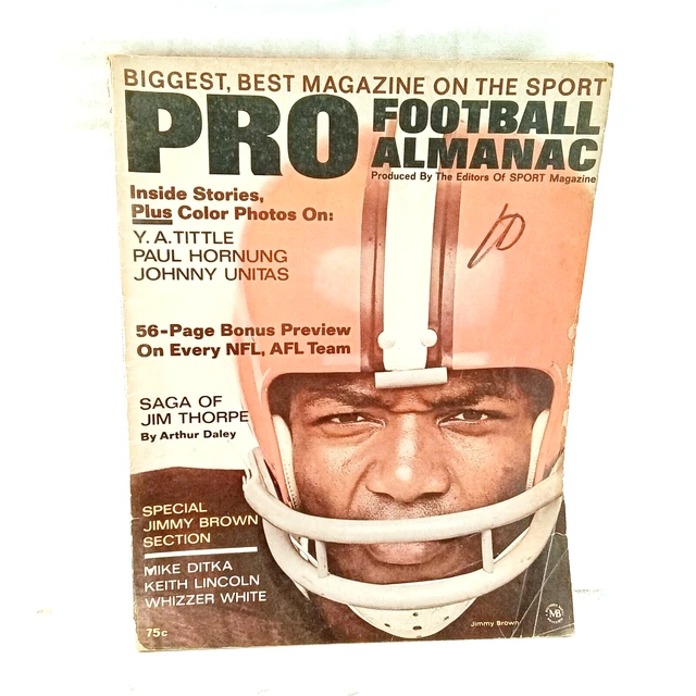 SPORT MAGAZINE PRO Football Almanac 1964 Jimmy Brown Cleveland Browns ...