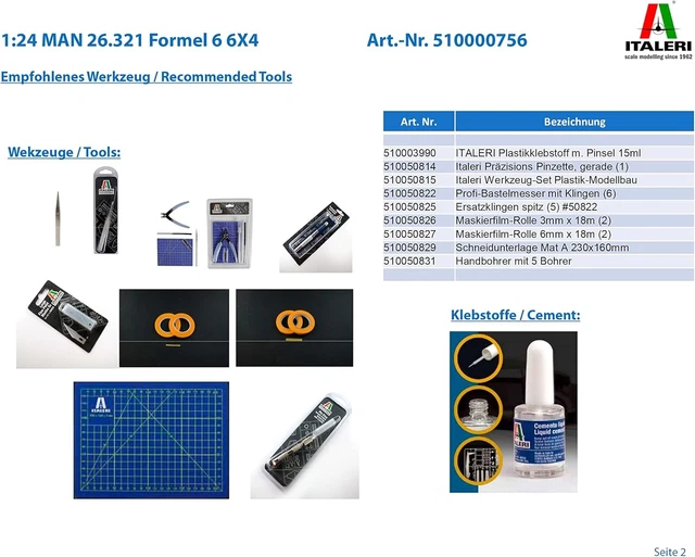 ITALERI 550756 MAN 26 FORMEL (MODEL KIT EUR 62,72 - PicClick DE