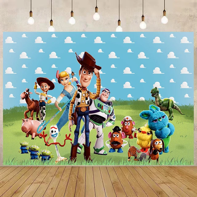TOY STORY HAPPY Birthday Backdrop Banner Photo Background Party ...
