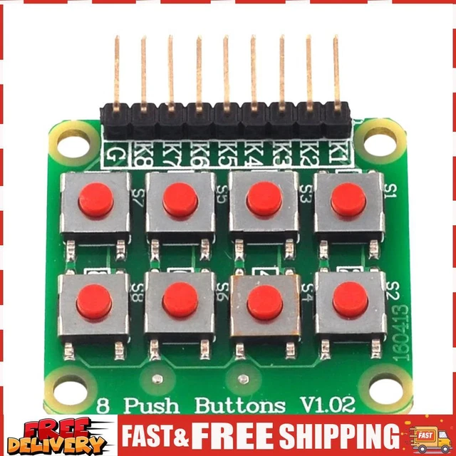 2X4 KEYPAD 4X2 Keypad 8 Push Buttons V1.00 Durable Reusable for Arduino AVR PIC EUR 2,65 ...