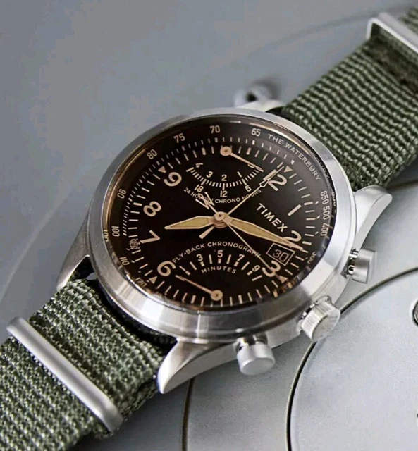 TIMEX WATERBURY TRADITIONAL Fly Back Chronograph 43mm Watch £225.00 ...