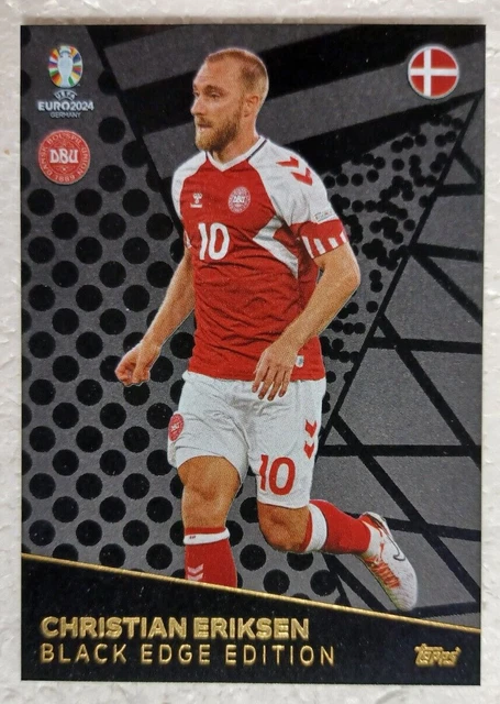 TOPPS - MATCH Attax Euro 2024 Black Edge Card BE 2. Christian Eriksen ...