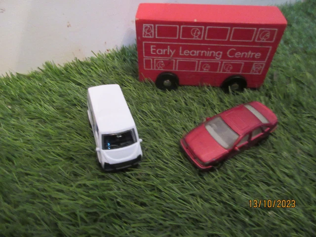 ELC PUSH WOODE Red Doubledecker Bus Matchbox Vectra Car Teamaster White ...