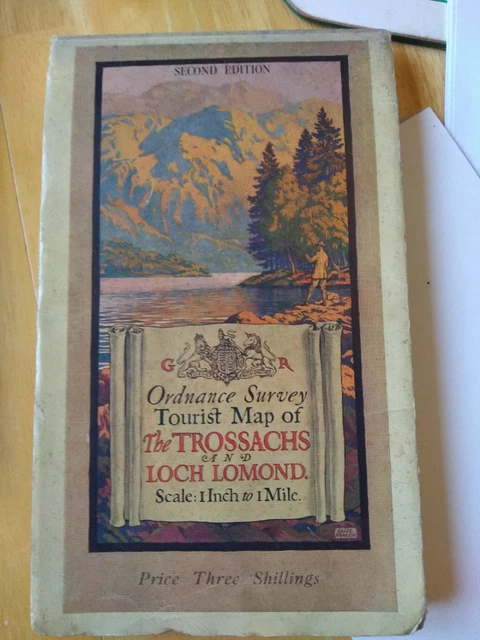 OLD OS ONE Inch Tourist Map The Trossachs & Loch Lomond First Published ...