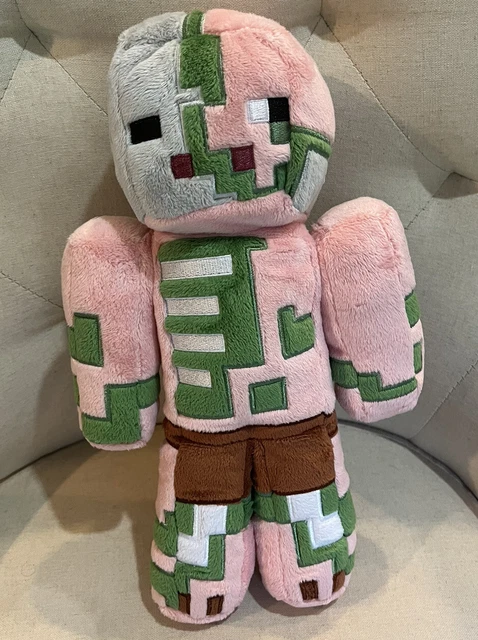 MINECRAFT 13& PLUSH ZOMBIE PIGMAN Mojang Jinx GUC Stffd Toy Pixel Doll ...