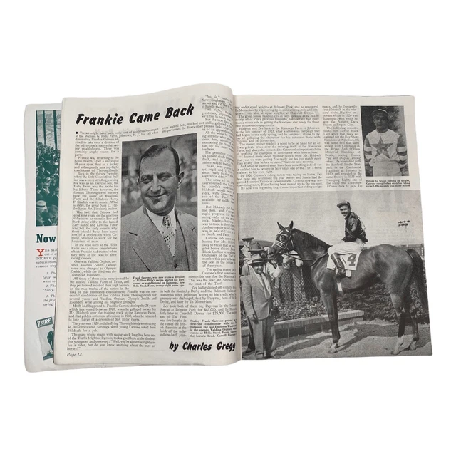 1949 TURF AND Sport Digest - Horse Racing Magazine, Oct ‘49 - Eddie ...