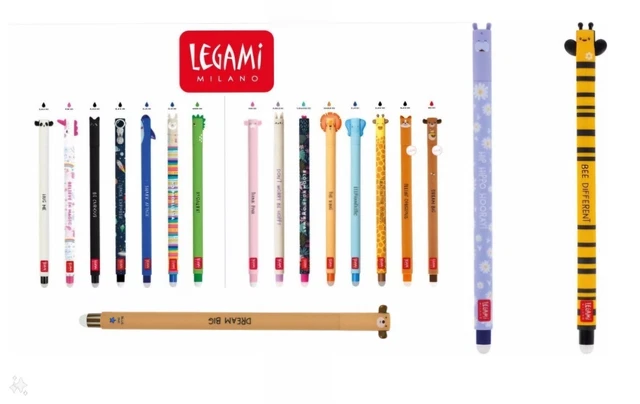 LEGAMI - SET 8 Penne Gel Cancellabili Con 3 Ricariche Blu Bambini ...
