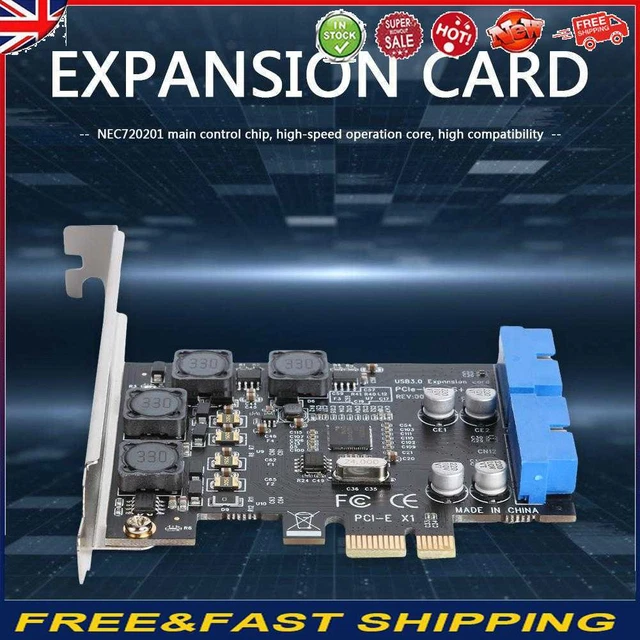 @ FRONT PCI-E to 19/20 Pin Header Adapter USB 3.0 PCI Express Expansion ...