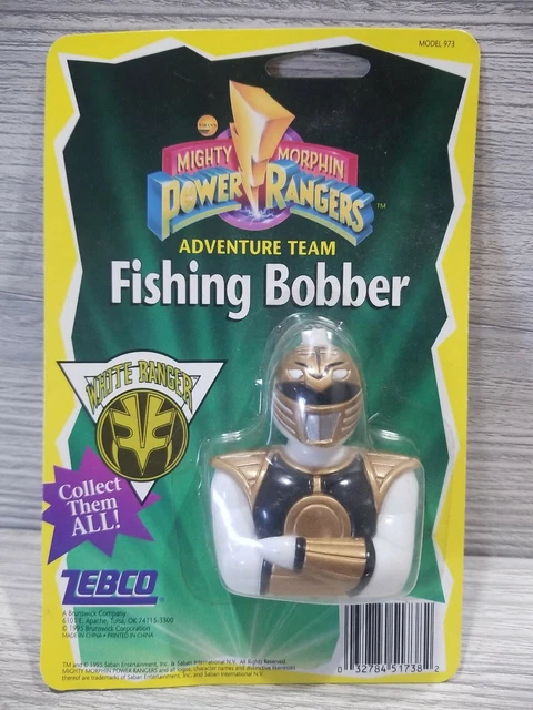 MIGHTY MORPHIN POWER Rangers Adventure Team Fishing Bobber White Ranger ...