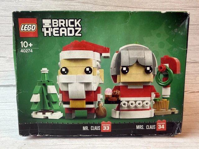 LEGO 40274 MR. Claus and Mrs. Claus Brickheadz Set New & Sealed £24.95 ...
