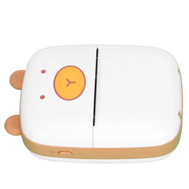 MINI PRINTER CUTE Bear Shape Wireless Plastic Photo Printer With Data ...