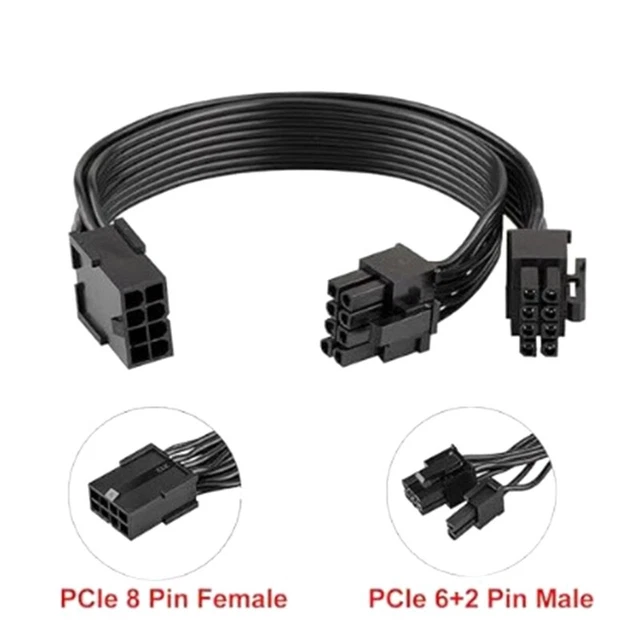 GPU 8PIN POWER Cable Graphics Card Cable 8Pin Female to 6Pin+2Pin Line ...