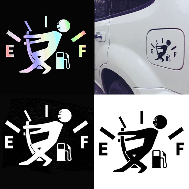 FUEL GUZZLER DECAL Car Sticker Fuel Tank Identification Gage Empty ...