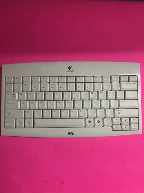 NINTENDO WII (LOGITECH Wireless Keyboard)NO USB Dongle) KG-0802 Tested ...