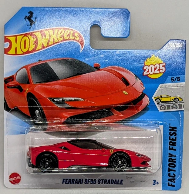 HOT WHEELS 2025 Ferrari SF90 Stradale Red Model Car Case J New Factory ...