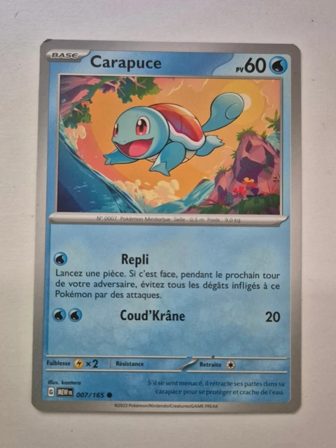 CARTE POKÉMON CARAPUCE 007/165 EV3.5 Mew 151 FR EUR 3,90 - PicClick FR
