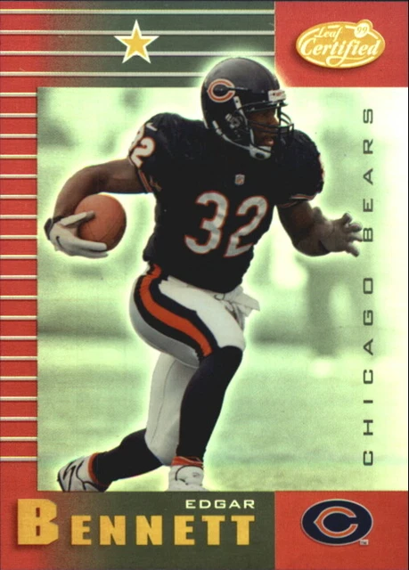 1999 LEAF CERTIFIED Mirror Red Chicago Bears Football Card #19 Edgar ...