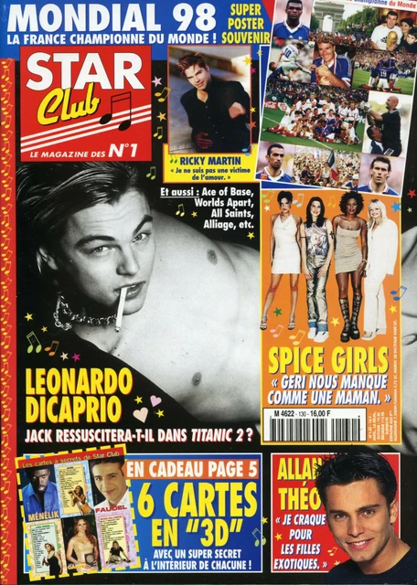 MAGAZINE STAR CLUB n° 130, Léonardo DICAPRIO, SPICE GIRLS, Lara FABIAN ...