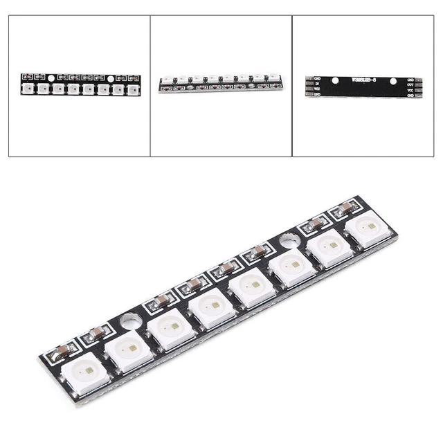8 CHANNEL WS2812 5050 RGB 8 LED Light Strip Driver Board Fit Black $7. ...