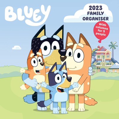 BLUEY 2023 CALENDAR, Month to View Family Wall Planner 5 Column ...