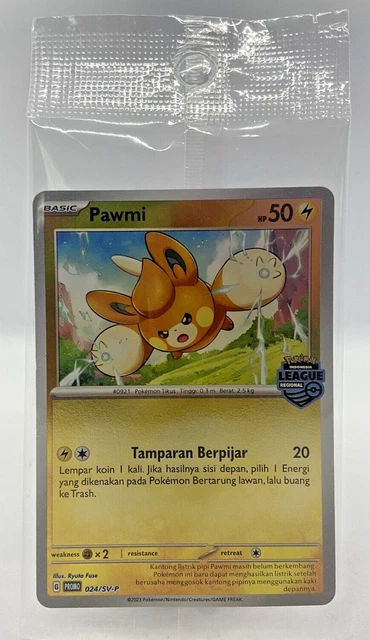 POKÉMON TCG INDONÉSIE Pawmi Holo 024/SV-P Promo Regional League 2023 ...