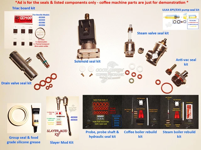 BREVILLE DUAL BOILER Coffee Machine Rebuild Kit BES900 BES920 $75.00 ...