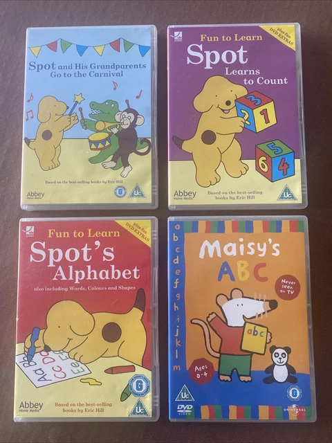 CHILDREN’S LEARN:FUN TO Learn Spot Counting/Alphabet DVD & Maisys ABC ...