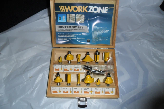 WORKZONE ROUTER BIT Set £9.99 - PicClick UK