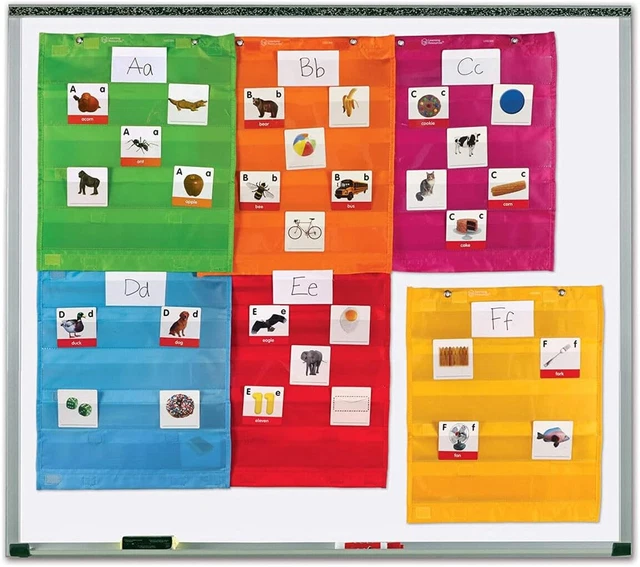 LER2386 MAGNETIC POCKET Chart Squares, Classroom/Teacher Organizer, All ...
