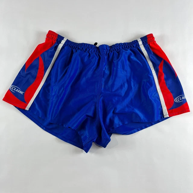 CLASSIC BLUE/RED RUGBY League Footy Training Shorts Mens 24 2XL XXL W38 ...
