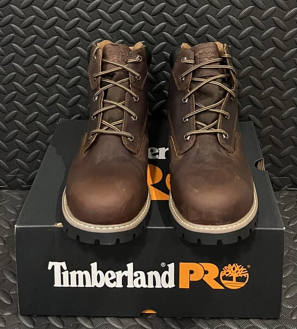 TIMBERLAND PRO 6” Gritstone Steel Toe Work Boots Rebolt Brown A1Q8D ...