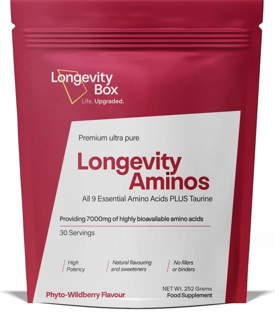 LONGEVITY BOX AMINO Acids Powder - 7000mg of Highly Bioavailable BCAA ...