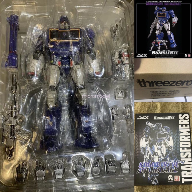 THREEZERO 3A SOUNDWAVE AND RAVAGE Transformation Action Figure Model ...