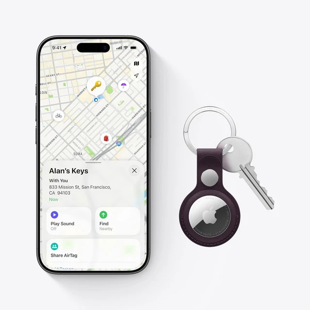 APPLE AIRTAG (2ND Generation) : Tracker for Keychain, Wallet and More ...