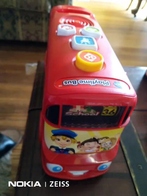 VTECH ROLLING RED PLAYTIME BUS Phonics Letters ALPHABET Numbers MUSICAL ...