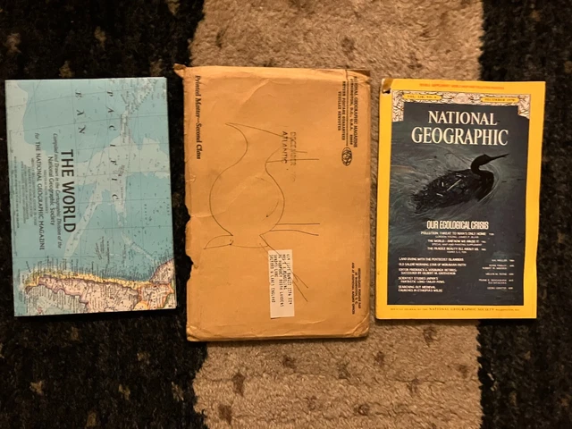 NATIONAL GEOGRAPHIC MAGAZINE Dec 1970 with map OUR ECOLOGICAL CRISIS £8 ...