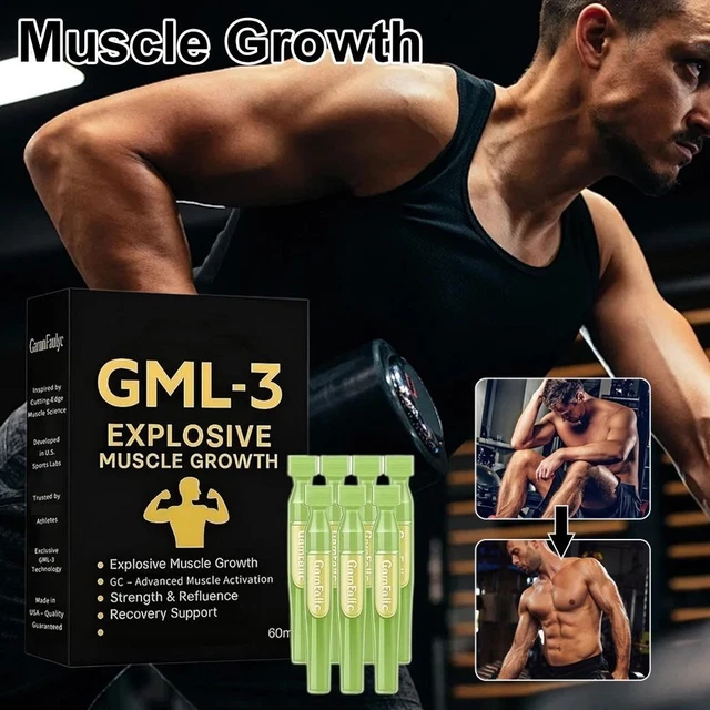 7PC GML-3 SIX-IN-ONE Muscle GrowthSolution-Build Muscle Workout ...