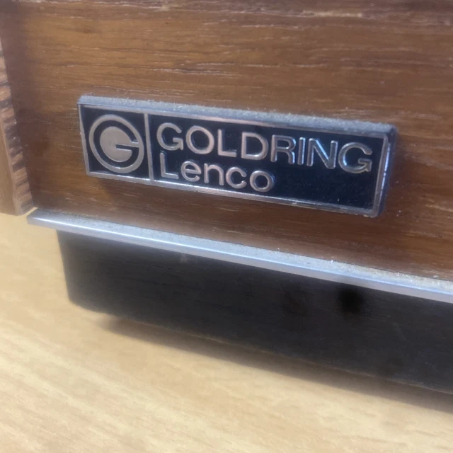 VINTAGE GOLDRING LENCO Logo Badge Original Part For Gl75 Gl72 Turntable ...