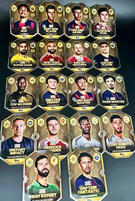 TOPPS MATCH ATTAX UCL 2025/2026 25/26 18x Chrome Award Winner Cards CA1 ...