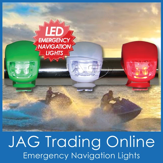 LED MINI EMERGENCY NAVIGATION LIGHTS PORT/STARBOARD/STERN SET-Kayak ...