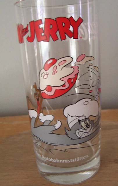 VINTAGE TOM AND Jerry 6" Coca Cola Glass From German Autobahn Tank ...