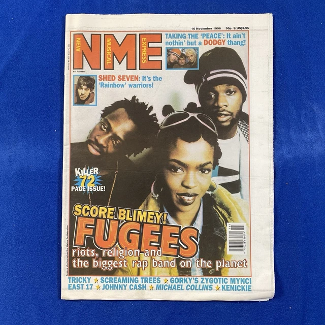 NME 16 NOVEMBER 1996 SCORE BLIMEY! FUGEES £9.95 - PicClick UK