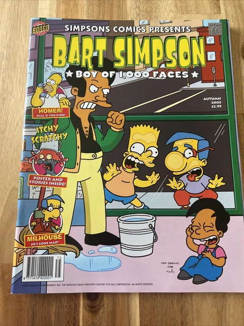 SIMPSONS COMICS PRESENTS Bart Simpson. Boy Of 1000 Faces. Autumn 2003 £ ...